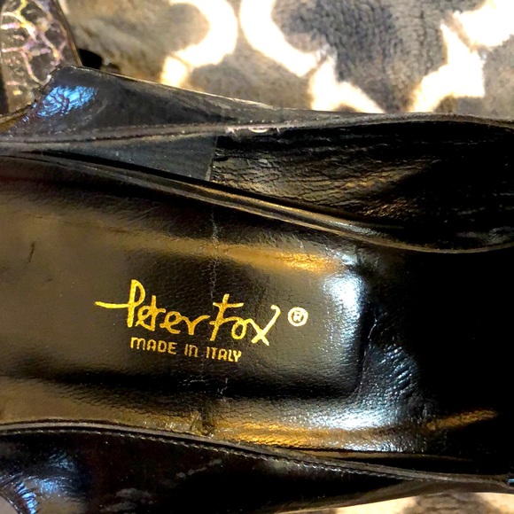 Peter Fox | Shoes | Vintage Peter Fox Leather Slingback Peep Toe Heels ...
